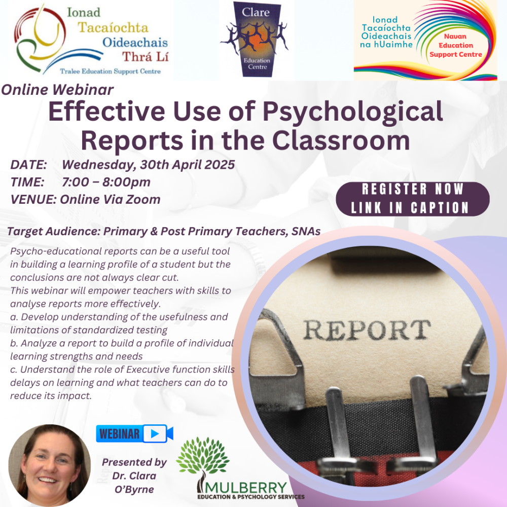 SP25-76 Effective Use of Psychological Reports in the Classroom (P) (PP ...