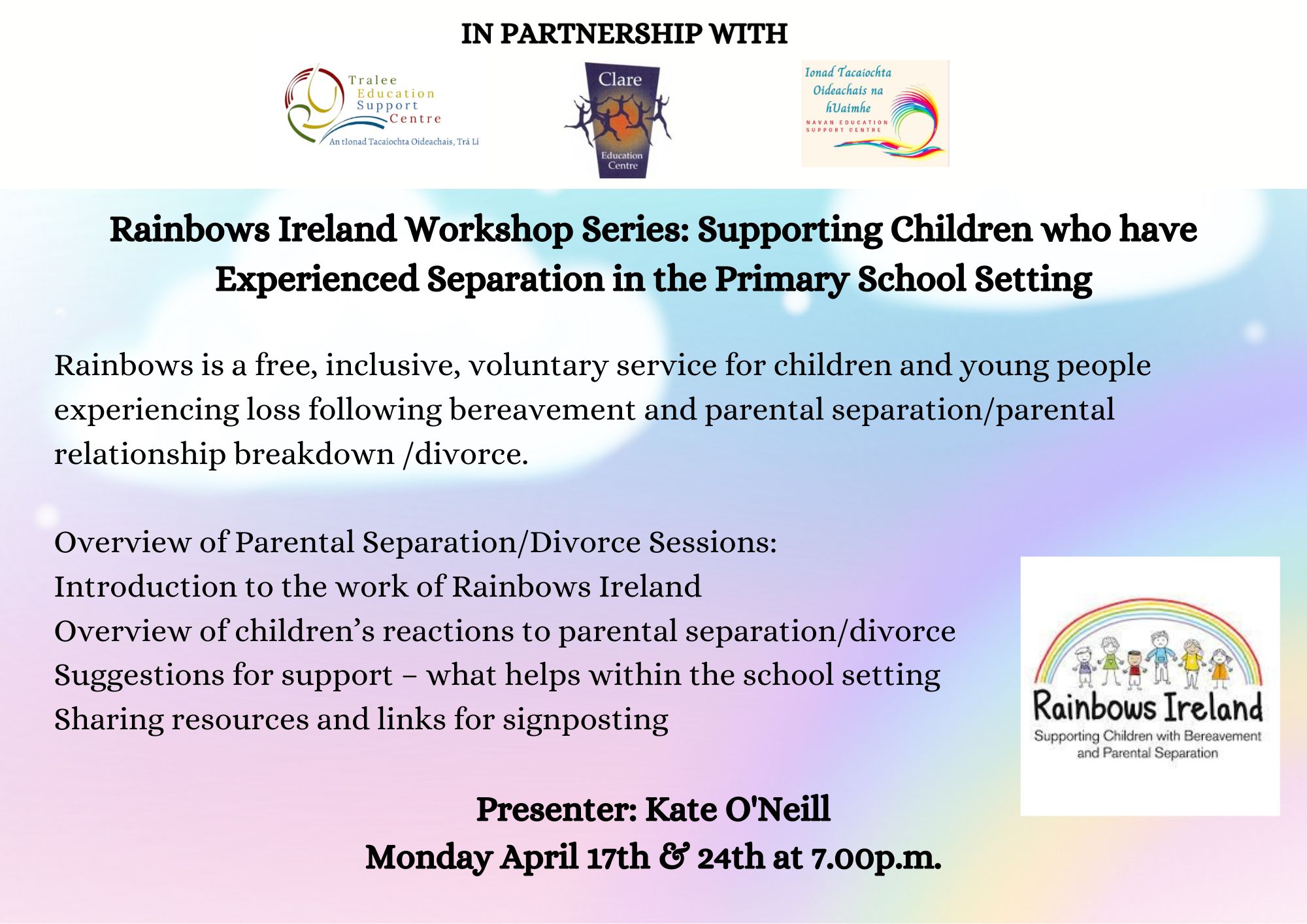 SP23-202 : Rainbows Ireland Workshop Series: Supporting Children who ...