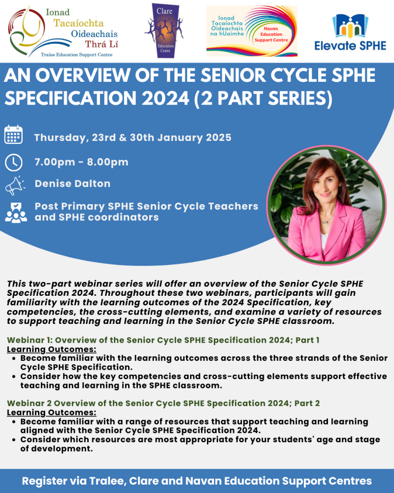 SP25-46 An Overview of the Senior Cycle SPHE Specification 2024 (2 part ...