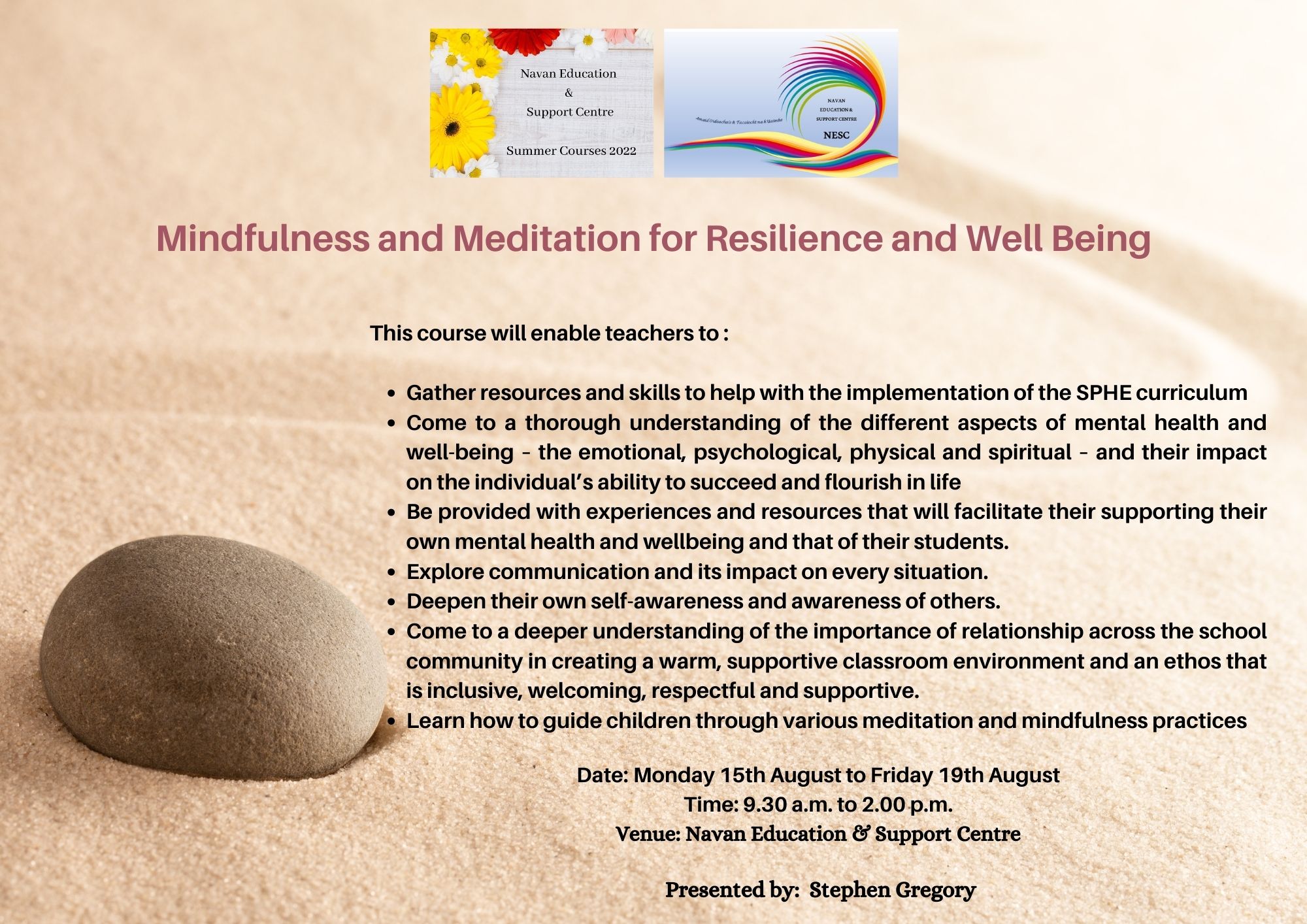 SUM22-013 Mindfulness and Meditation for Resilience and Well Being ...