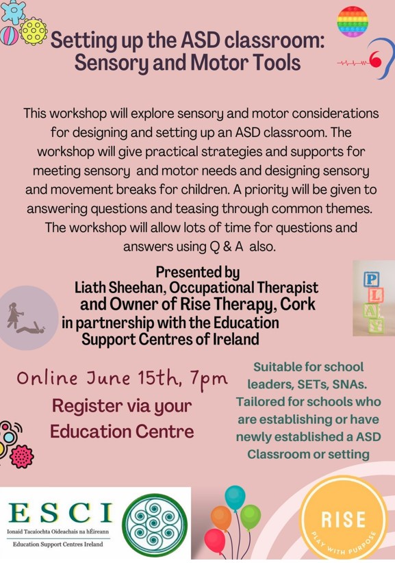 Setting up an ASD Classroom: Sensory & Motor Skills Supports-Primary ...