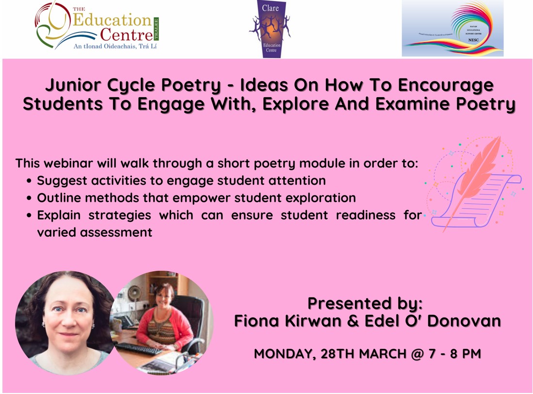 SP377-22 Junior Cycle Poetry - Ideas On How To Encourage Students To ...