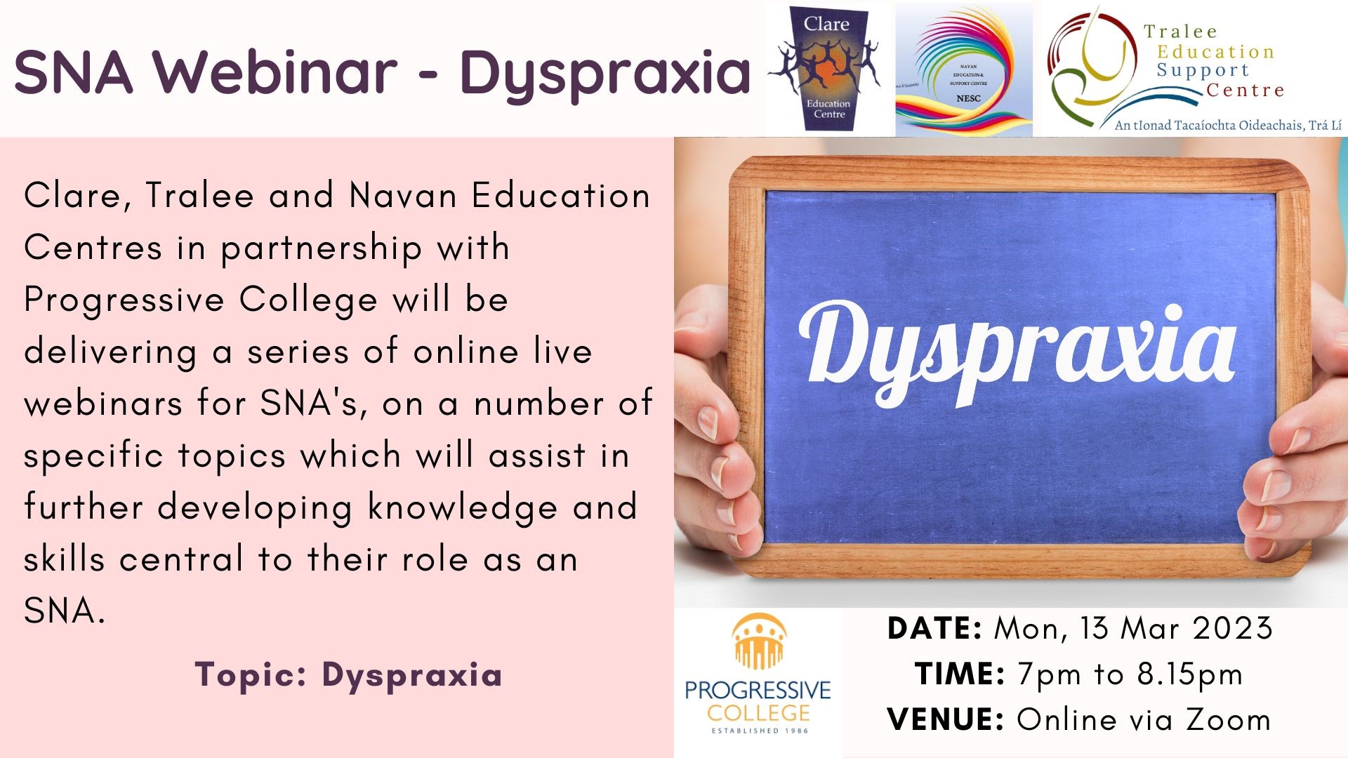 SP23-164 SNA Webinar - Dyspraxia-Primary - Navan Education Centre ...