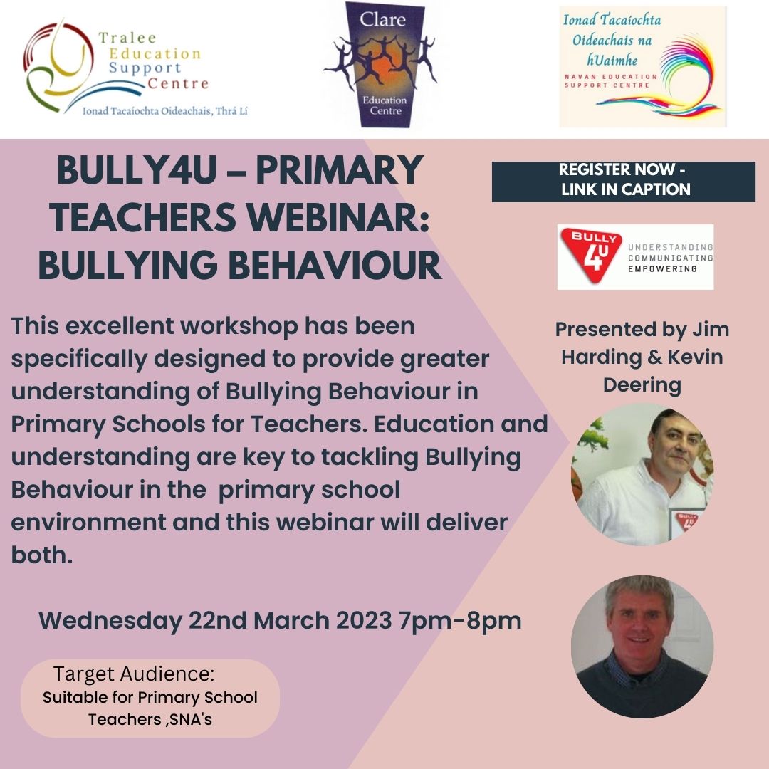 SP23-206 Bully4U – Primary Teachers Webinar: Bullying Behaviour-Primary ...
