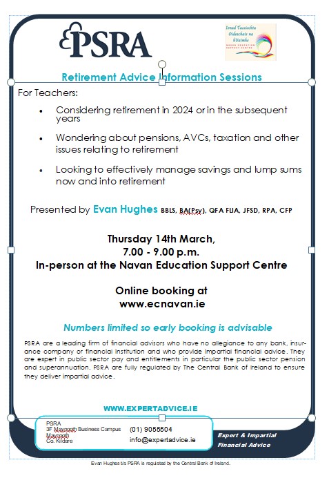 SP24-0113 PSRA - Retirement Planning Presentation-Post Primary - Navan ...