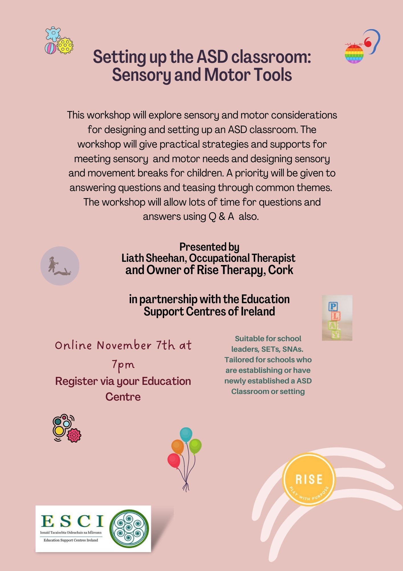 ESCI - Setting up the ASD classroom: Sensory and Motor Tools ASD ...