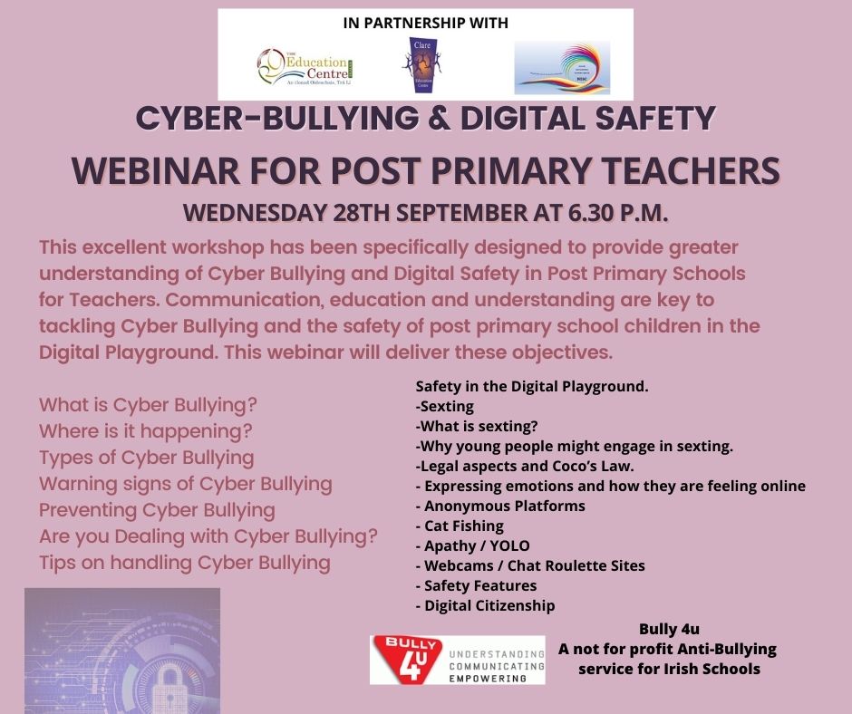 AUT22-127 Bully4U – Cyber Bullying & Digital Safety – for post primary ...