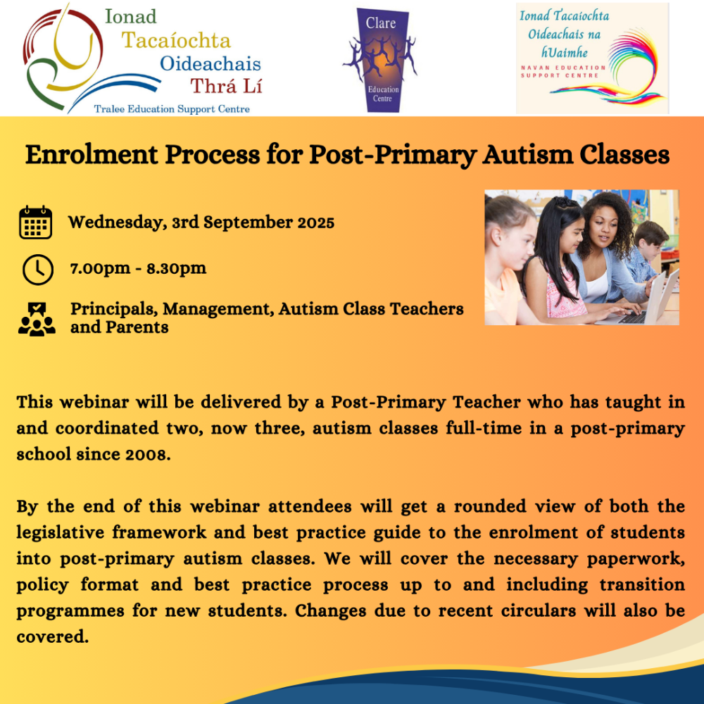AUT25-99 Enrolment Process for Post-Primary Autism Classes-Post Primary - Navan Education Centre ...